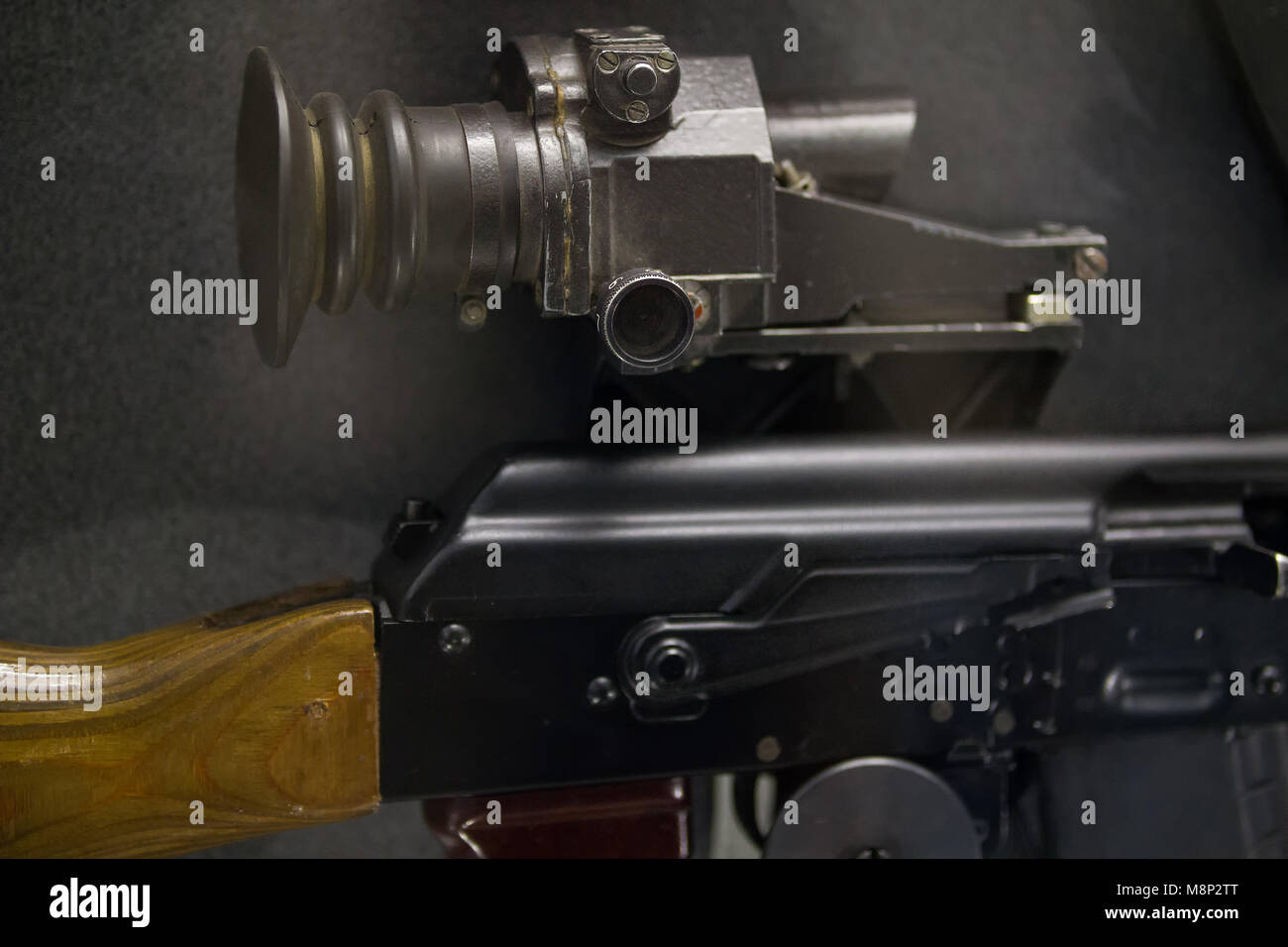 Soviet military automatic rifle with night vision - russian weapon ...