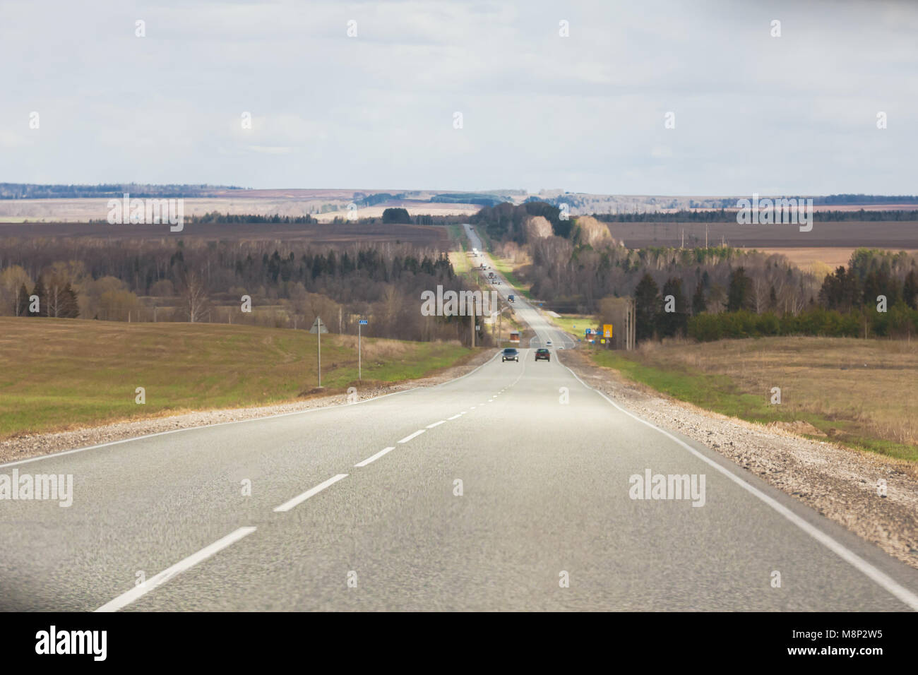 Highway in summer day with landscape background Stock Photo - Alamy