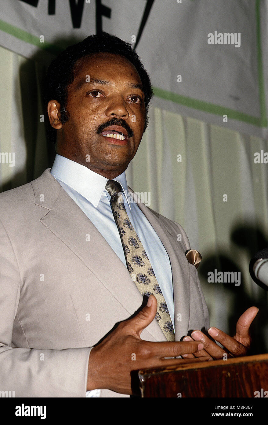 Chicago, Illinois, USA, July 13, 1988 Jesse Jackson Portrait. Credit ...