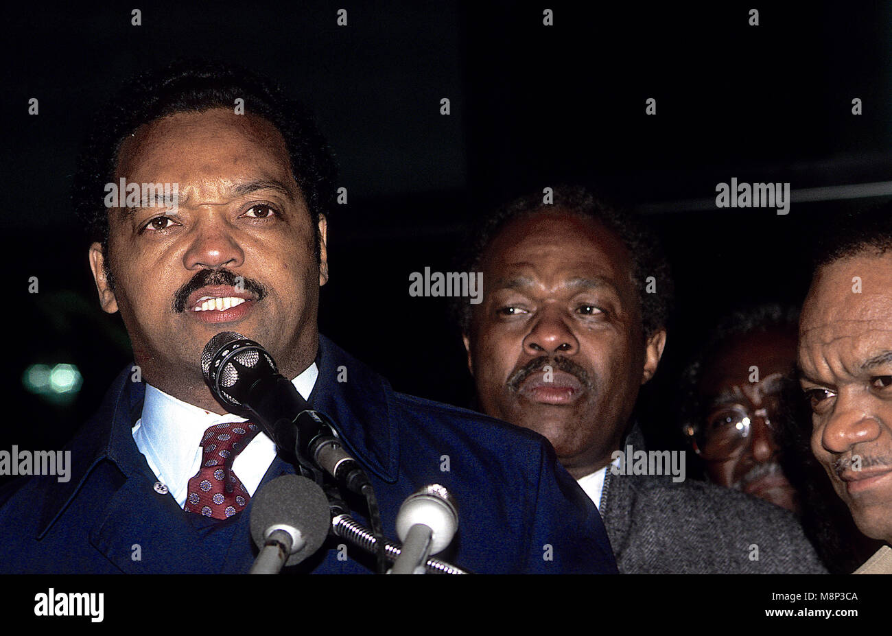 Washington DC., USA, March, 1988 Jesse Jackson tours a drug infested ...