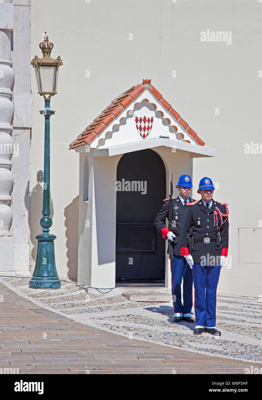 Changing of the guard, Palace Guards at Palais Princier, Princes Palace ...