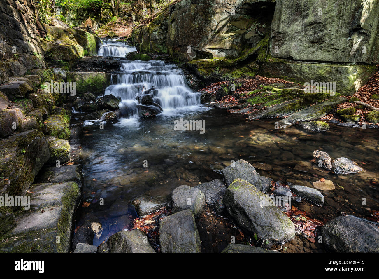 Middle Fall, Lumsdale Falls, Matlock, Derbyshire England UK Stock Photo ...