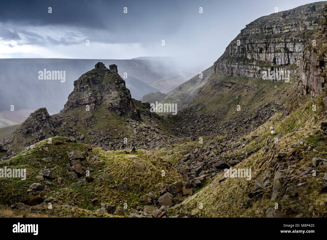 The Alport Castles are over half a mile long and are a landslip feature ...