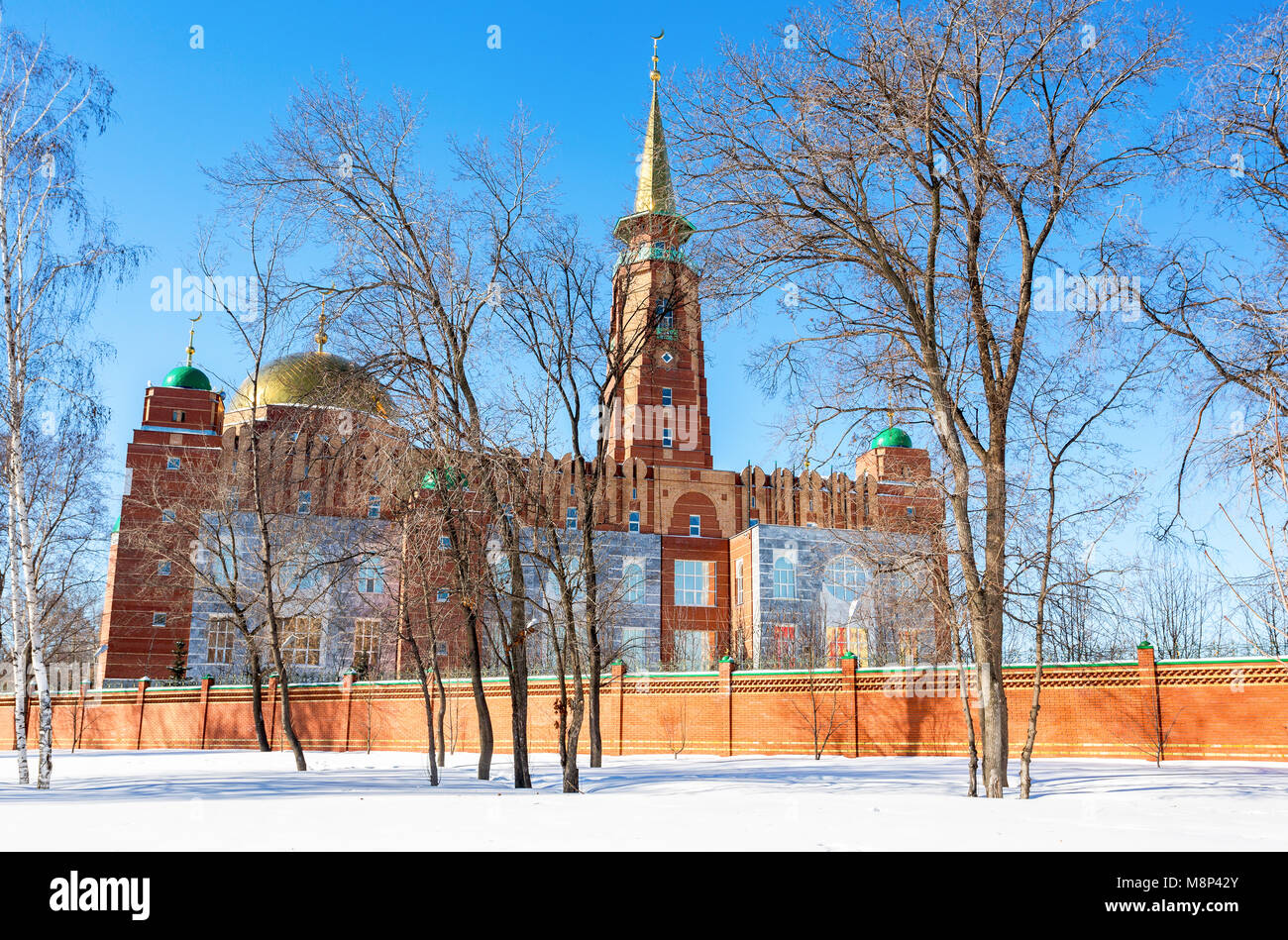 Cathedral Mosque in winter sunny day in Samara, Russia Stock Photo - Alamy