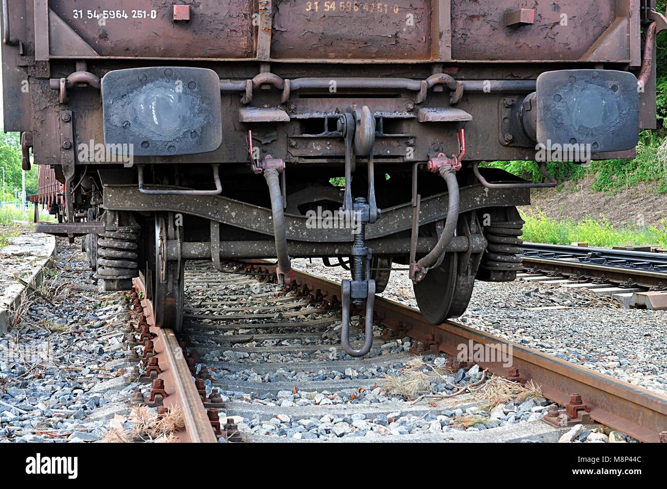 detail view, old wagon railways Stock Photo - Alamy