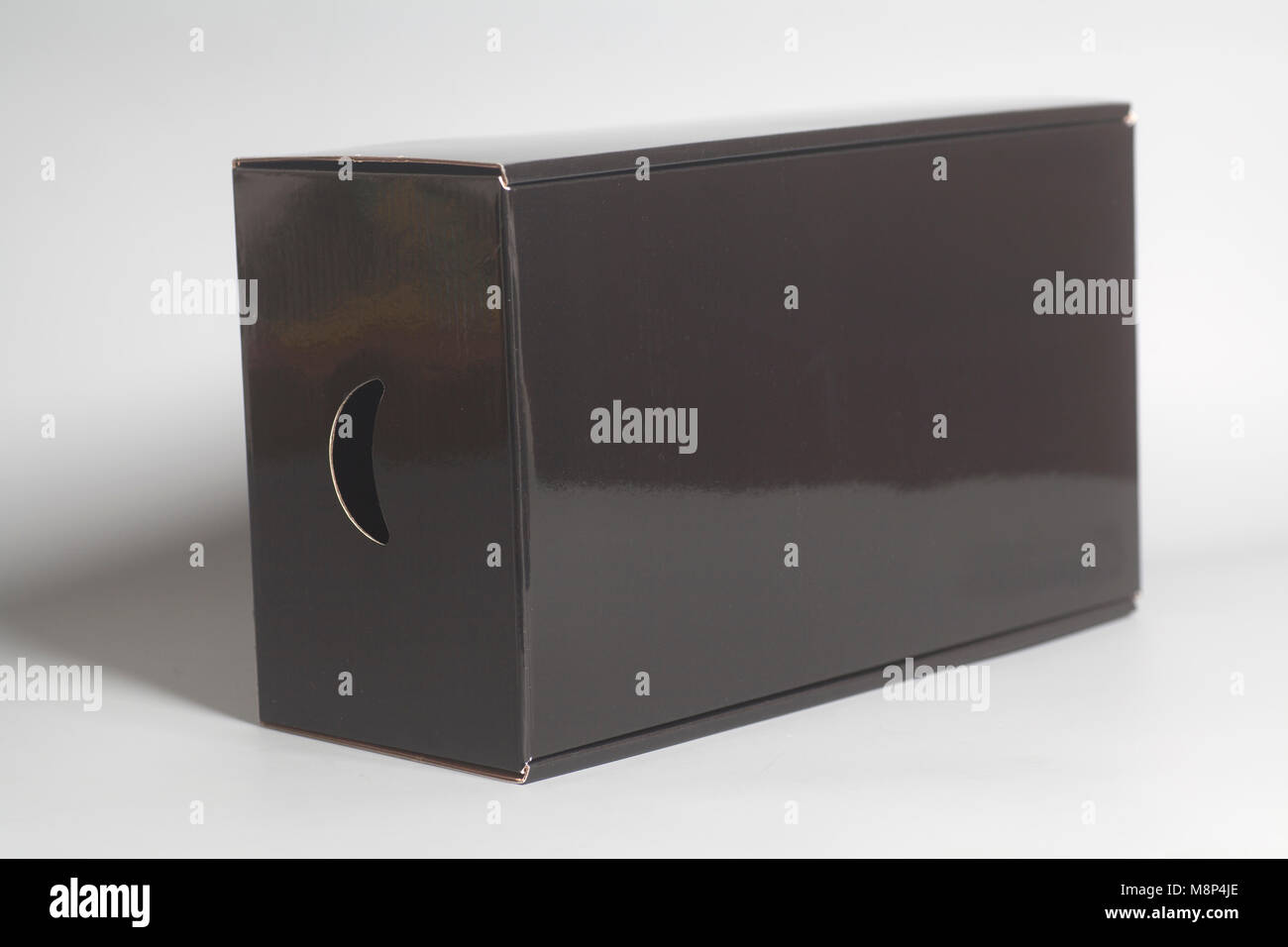 Black carton box on a white background Stock Photo - Alamy