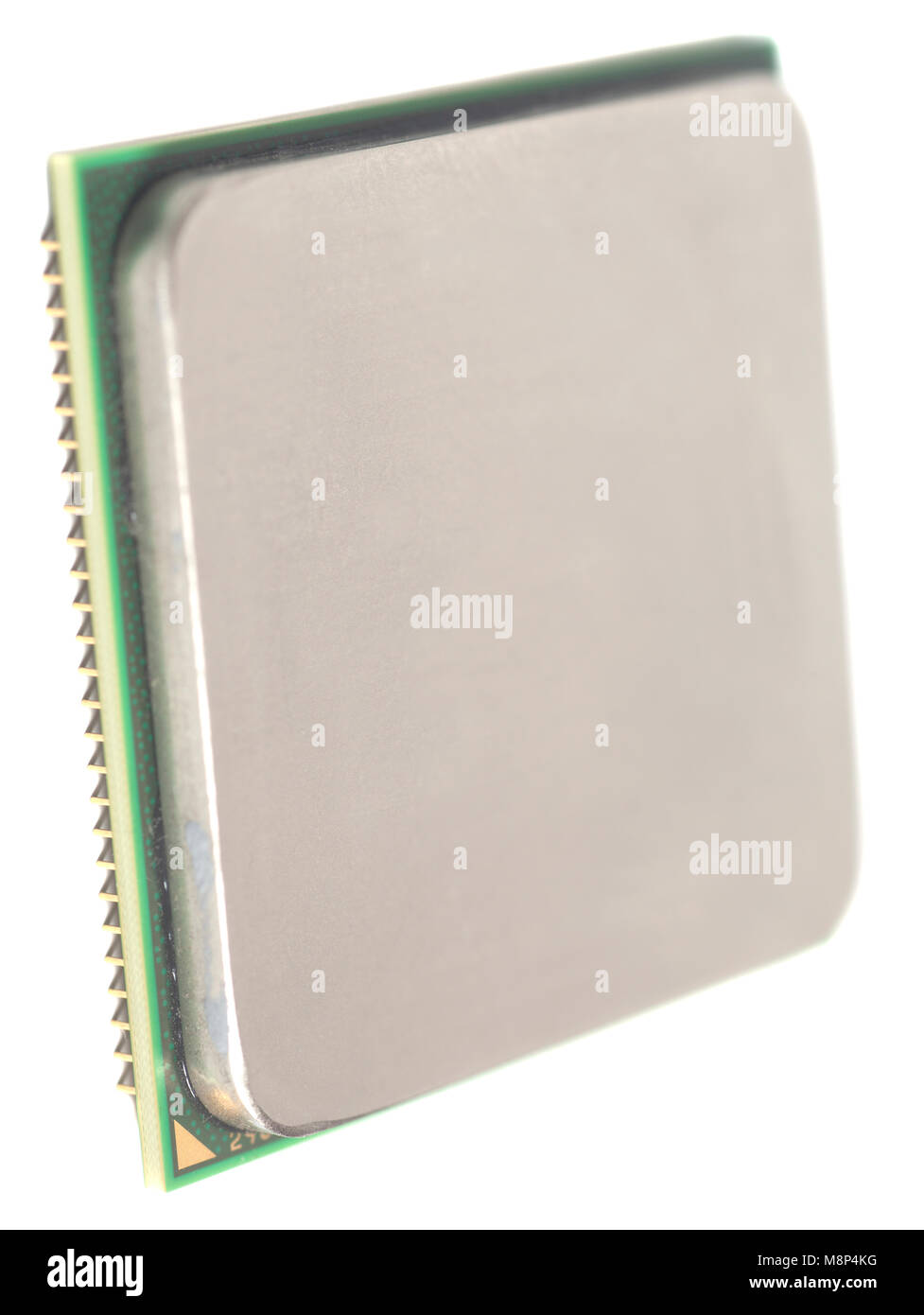 Central processing unit CPU microchip isolated on white background ...