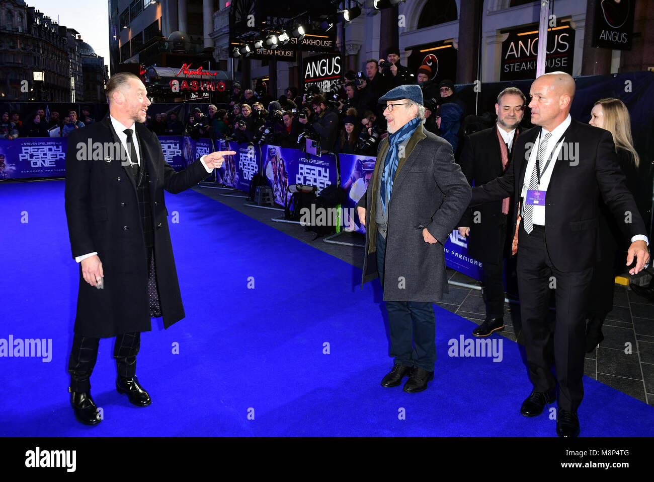 Simon pegg at the european premiere of ready player one hi-res stock ...