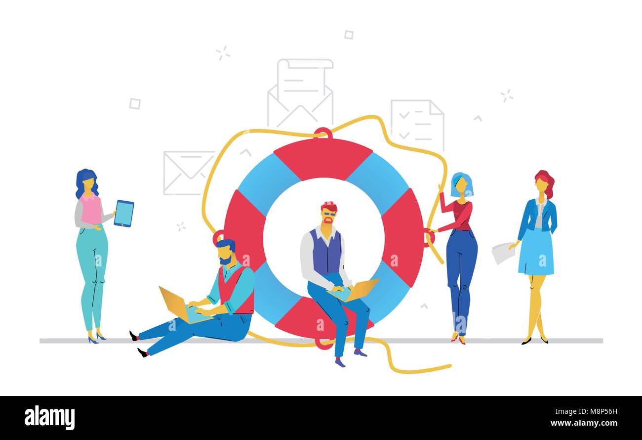 Colleague help Stock Vector Images - Alamy