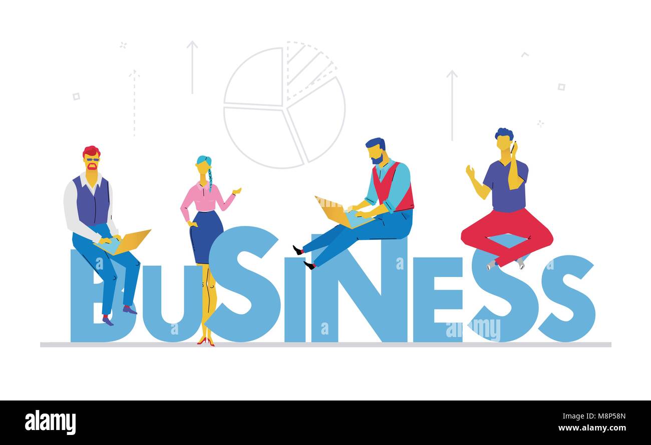 Business - flat design style colorful illustration Stock Vector Image ...