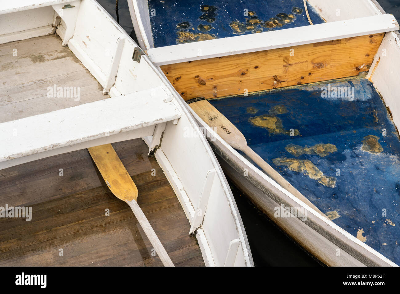 Wooden Row Boats in Perkins Cove, Ogunquit, Maine Stock Photo - Alamy