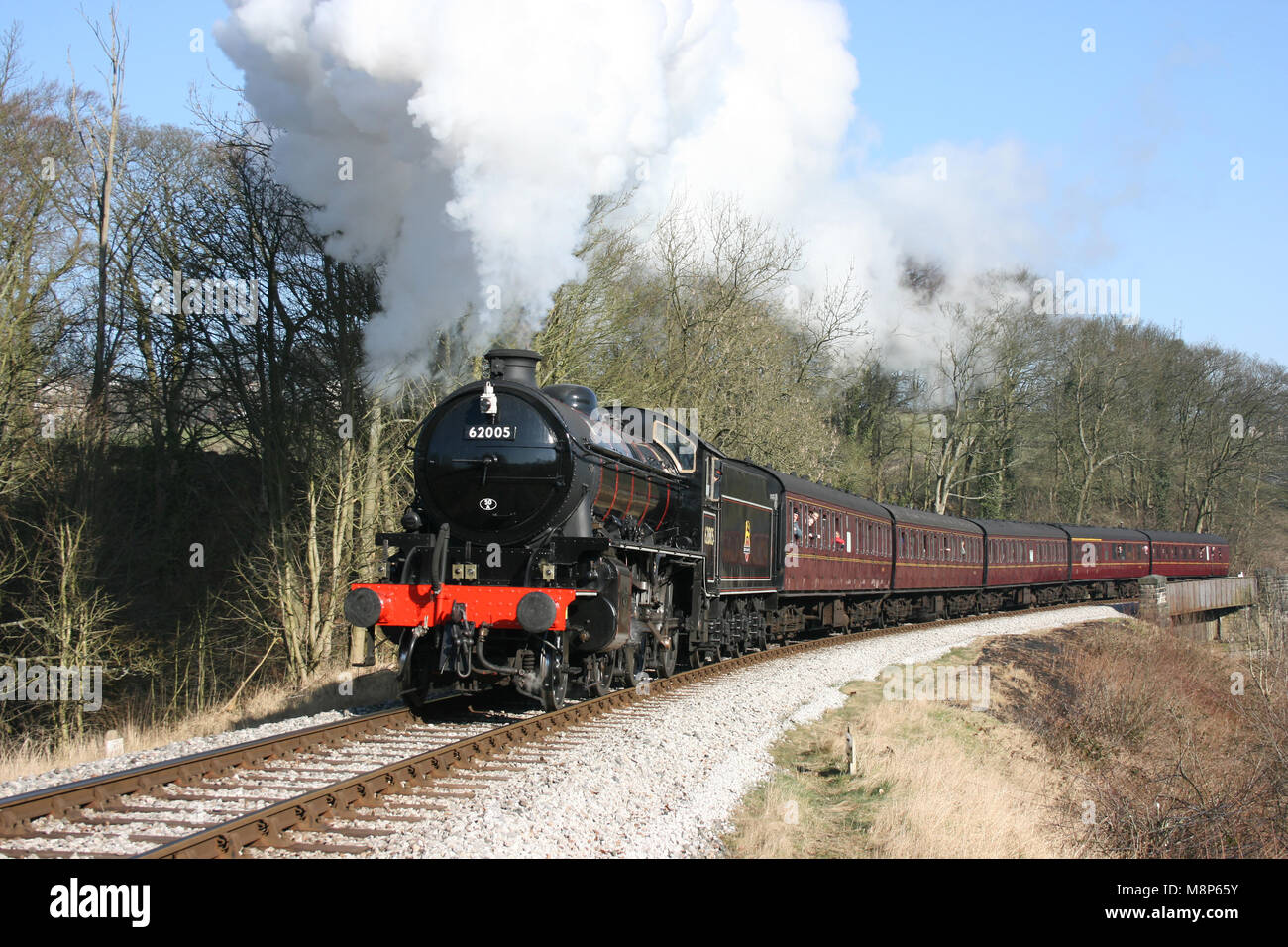 K1 Steam locomotive number 62005 at Mytholmes, Keighley and Worth ...