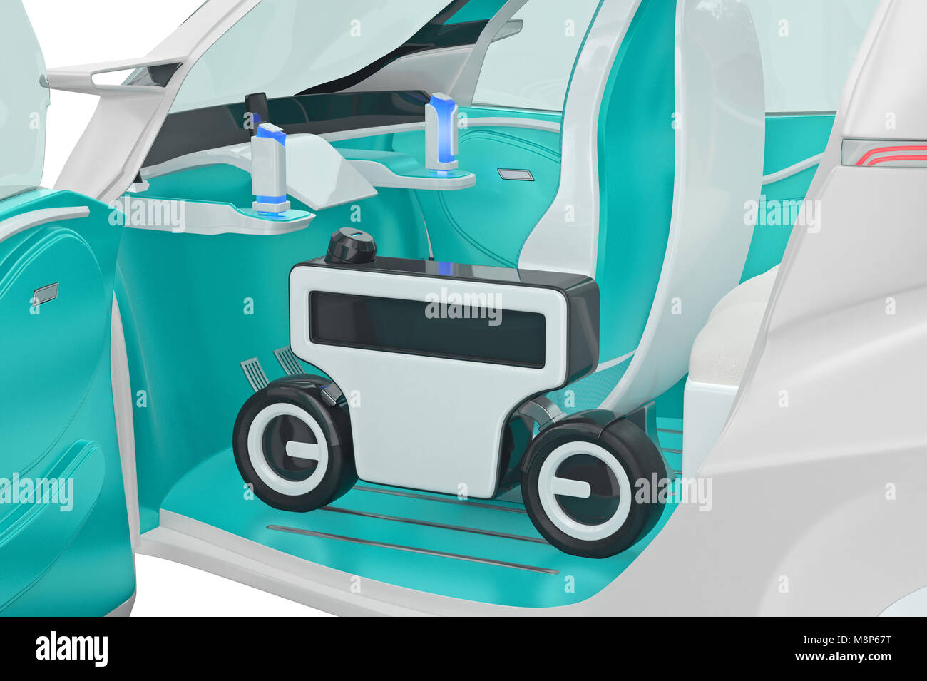 Car future cabin, close view Stock Photo - Alamy