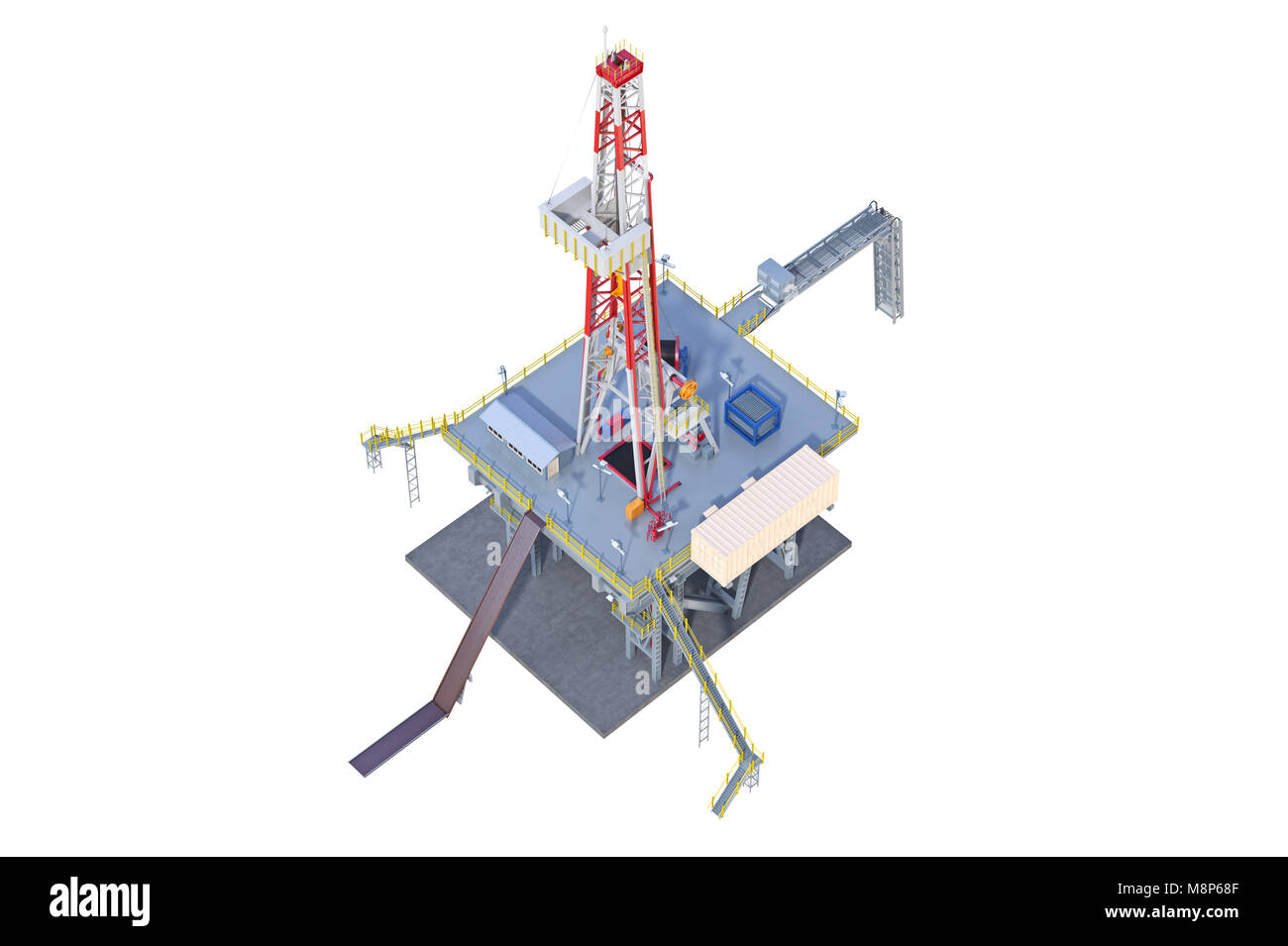 Rig drilling well Stock Photo - Alamy