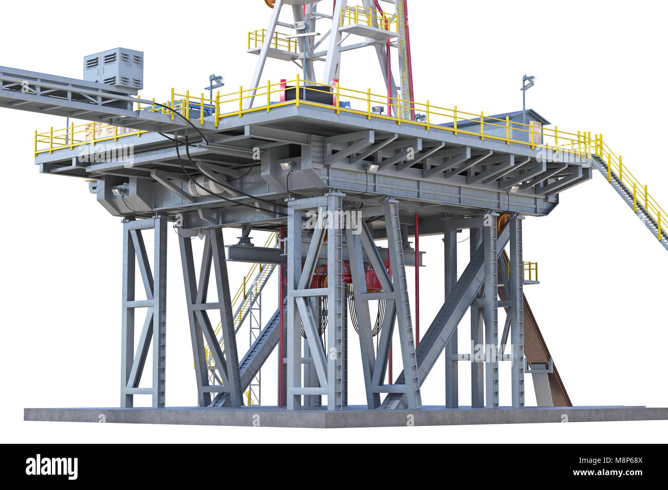 Land rig production gas, close view Stock Photo - Alamy