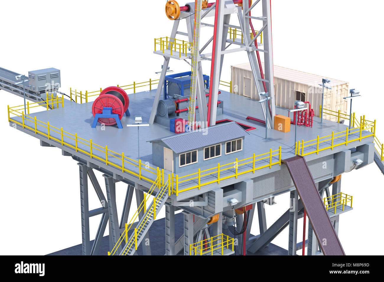 Land rig drilling with pipe, close view Stock Photo - Alamy