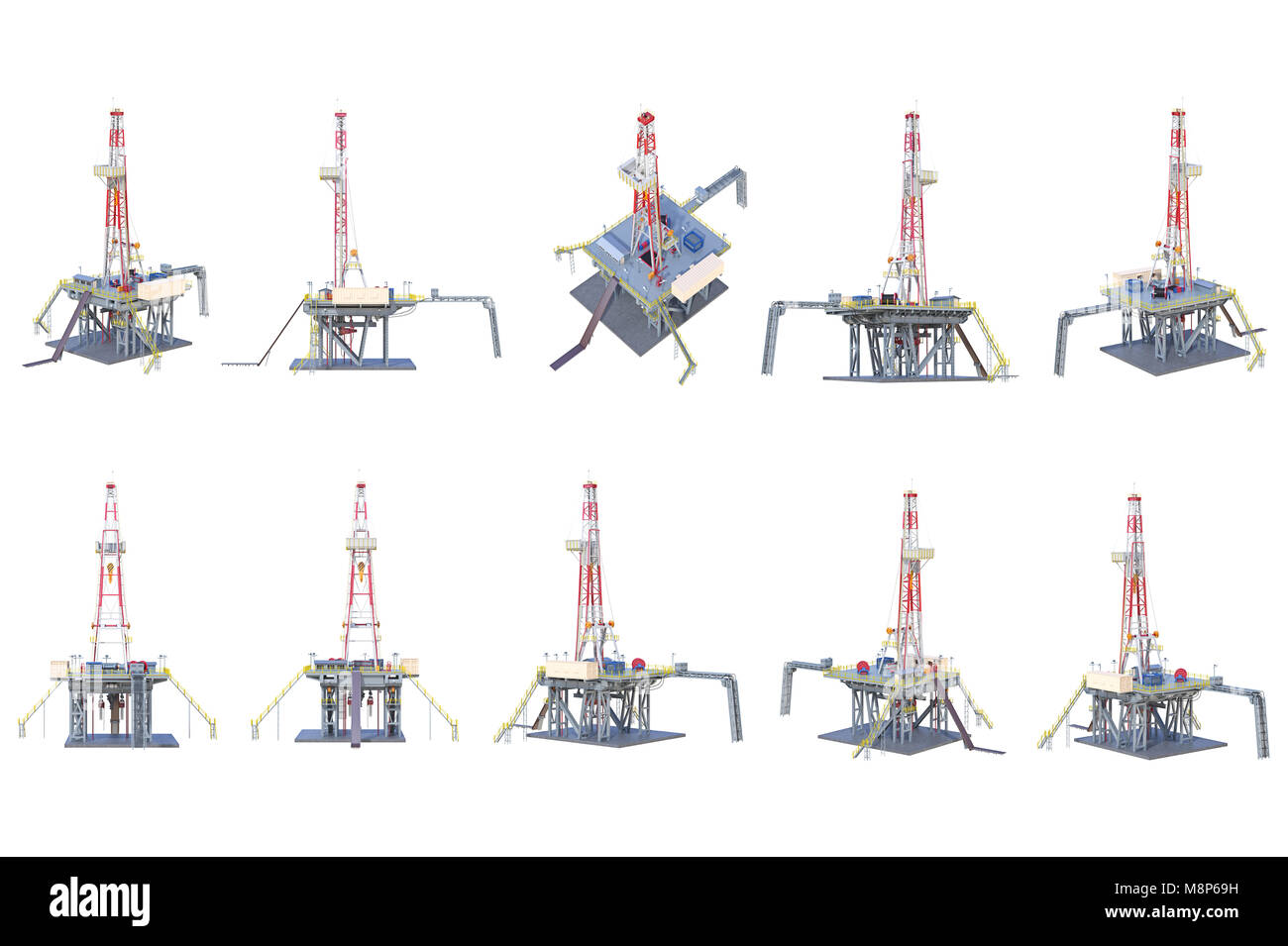 Land rig platform set Stock Photo - Alamy