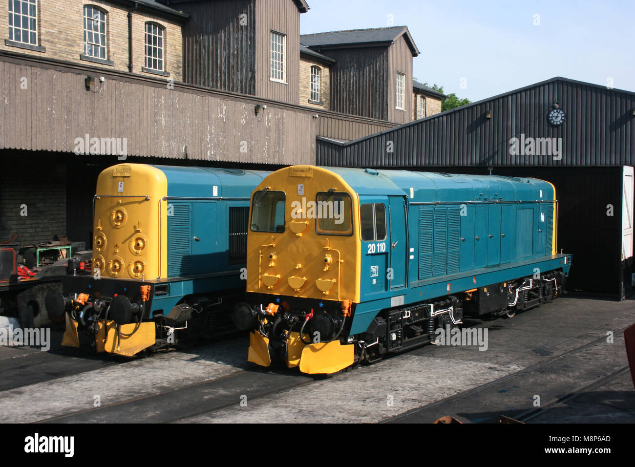 Class 20 locomotives 20087 and 20110 at Haworth, Keighley and Worth ...