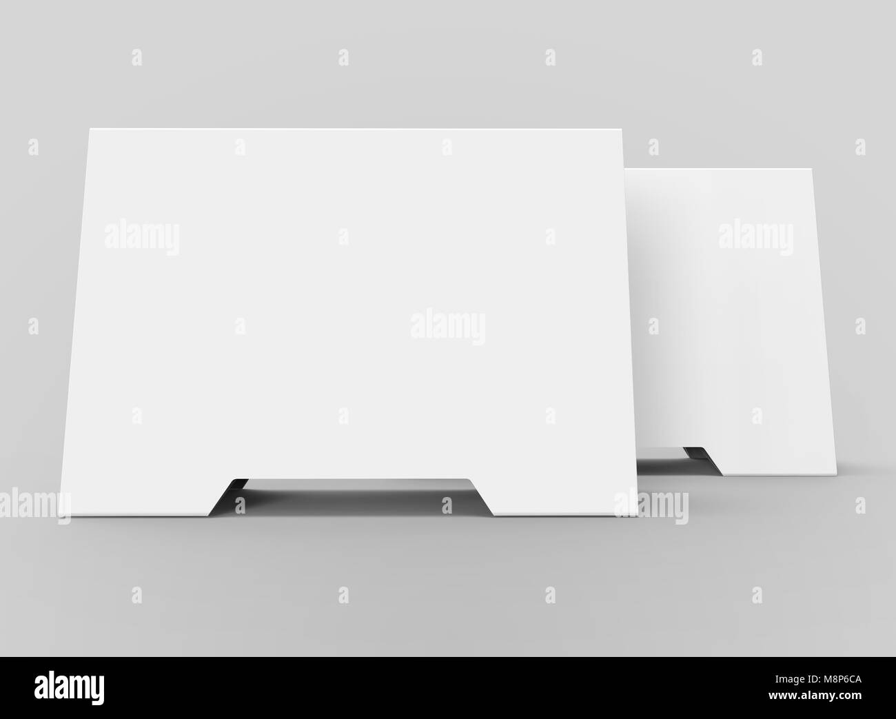 Blank table tent, 3d render table card set mockup for design uses ...