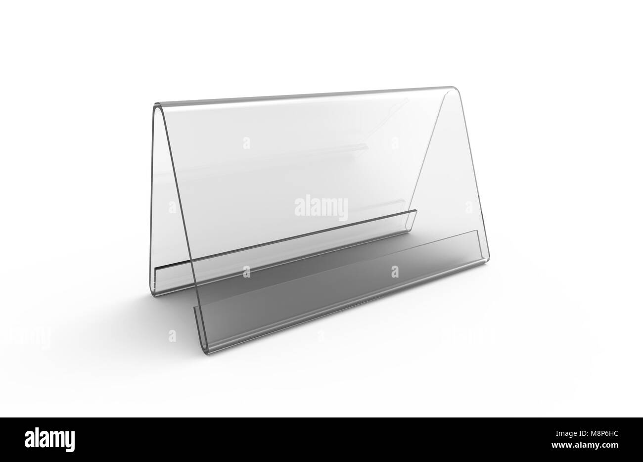 Display stand or acrylic table tent, 3d render transparent stand Stock ...
