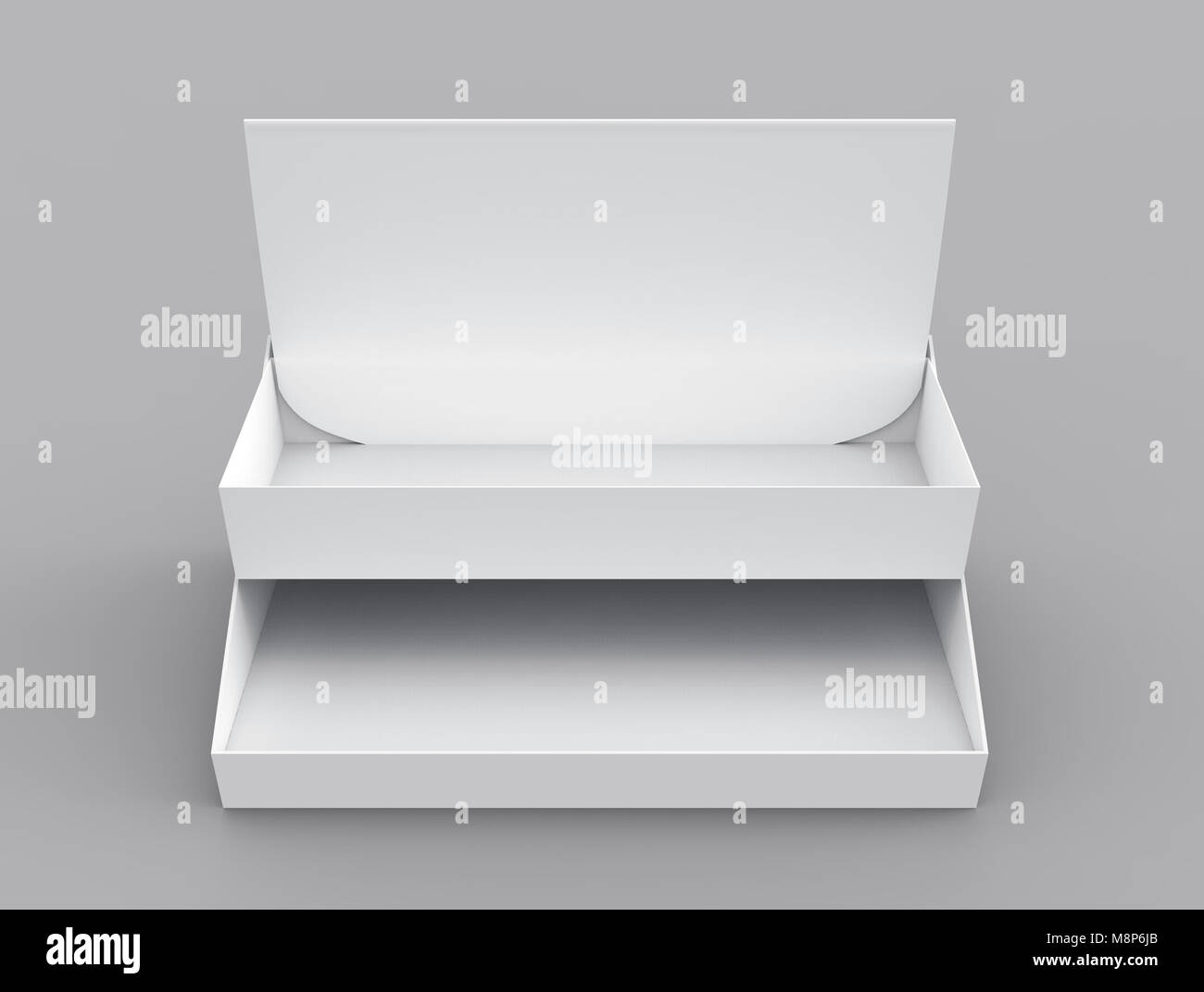 Paper holder mockup, blank 3d render desktop stand for brochure or ...