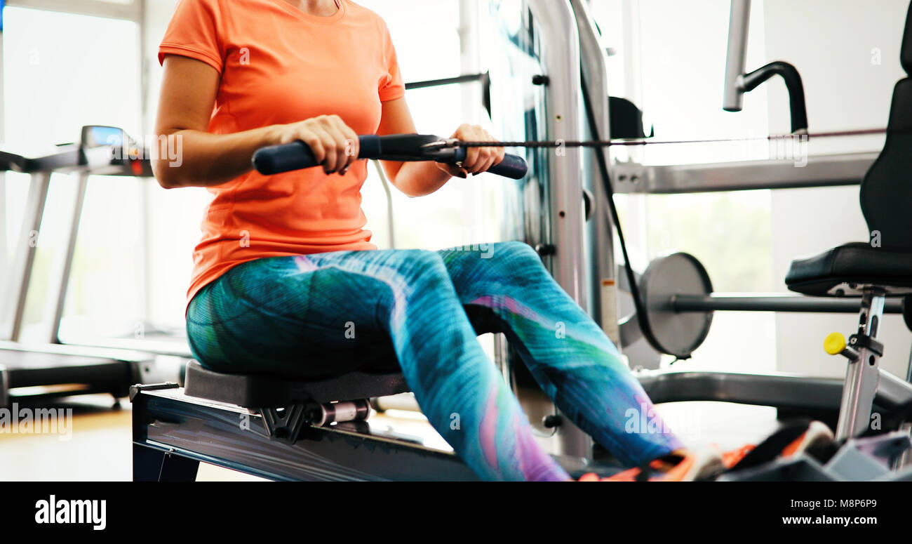 Woman pulling on row hi-res stock photography and images - Alamy