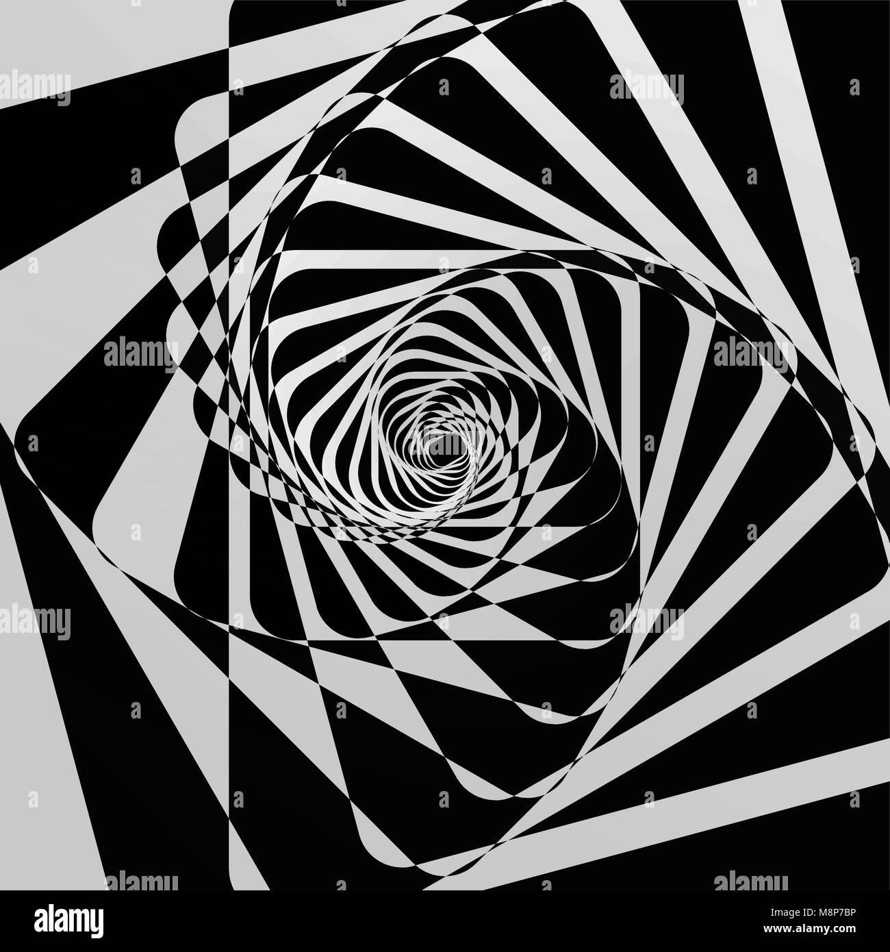 The abstract geometrical background expressing illusion of infinity ...