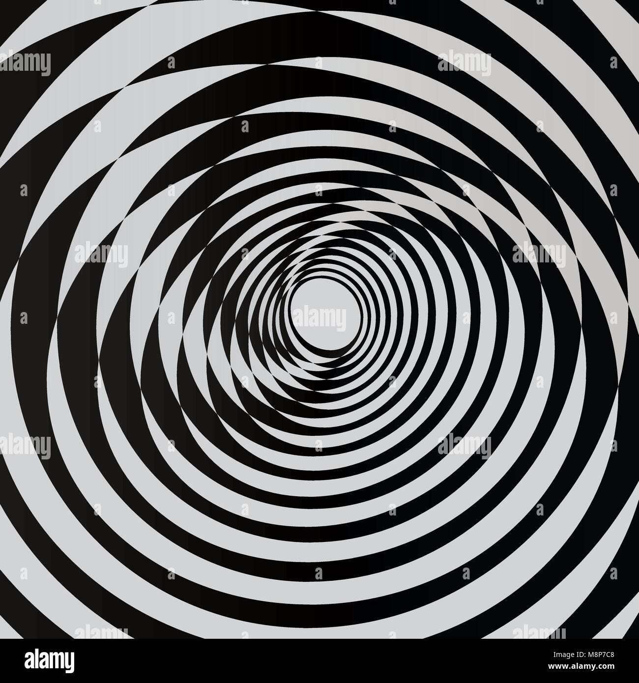 The abstract geometrical background expressing illusion of infinity ...