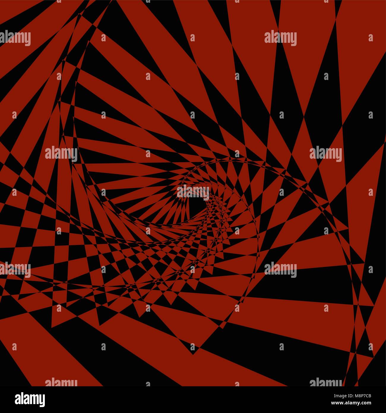 The abstract geometrical background expressing illusion of infinity ...