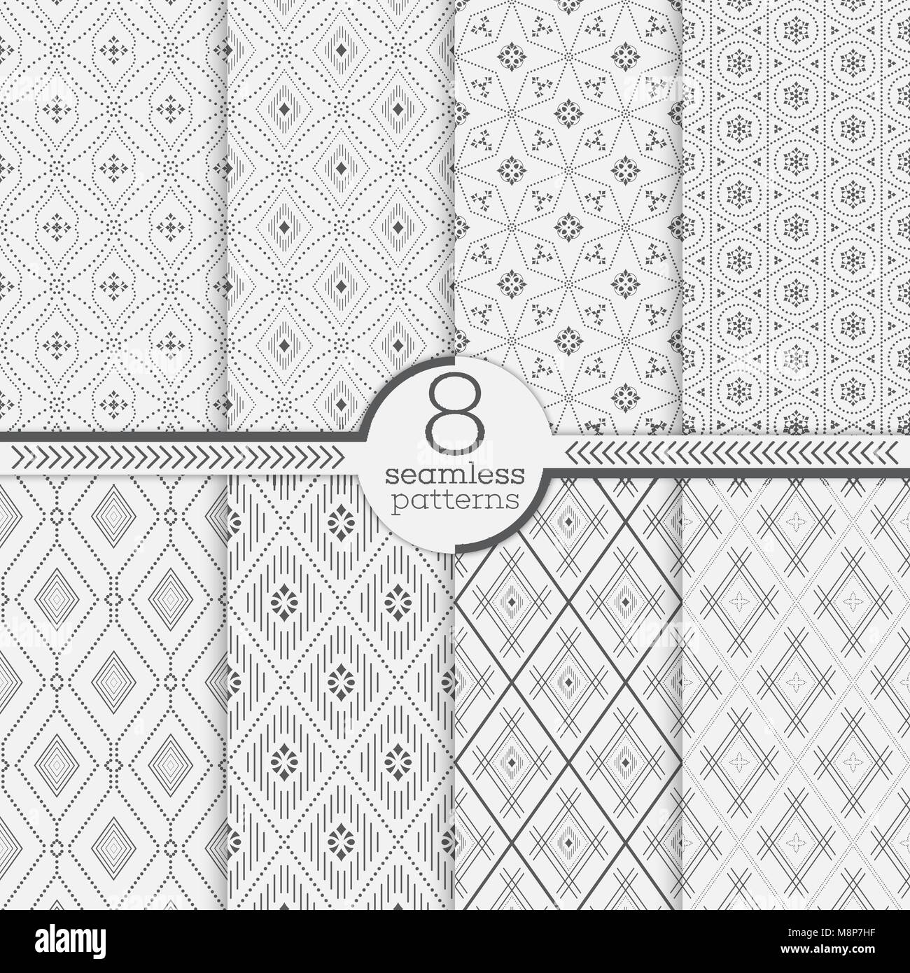 Set of seamless patterns. Collection of modern stylish textures ...