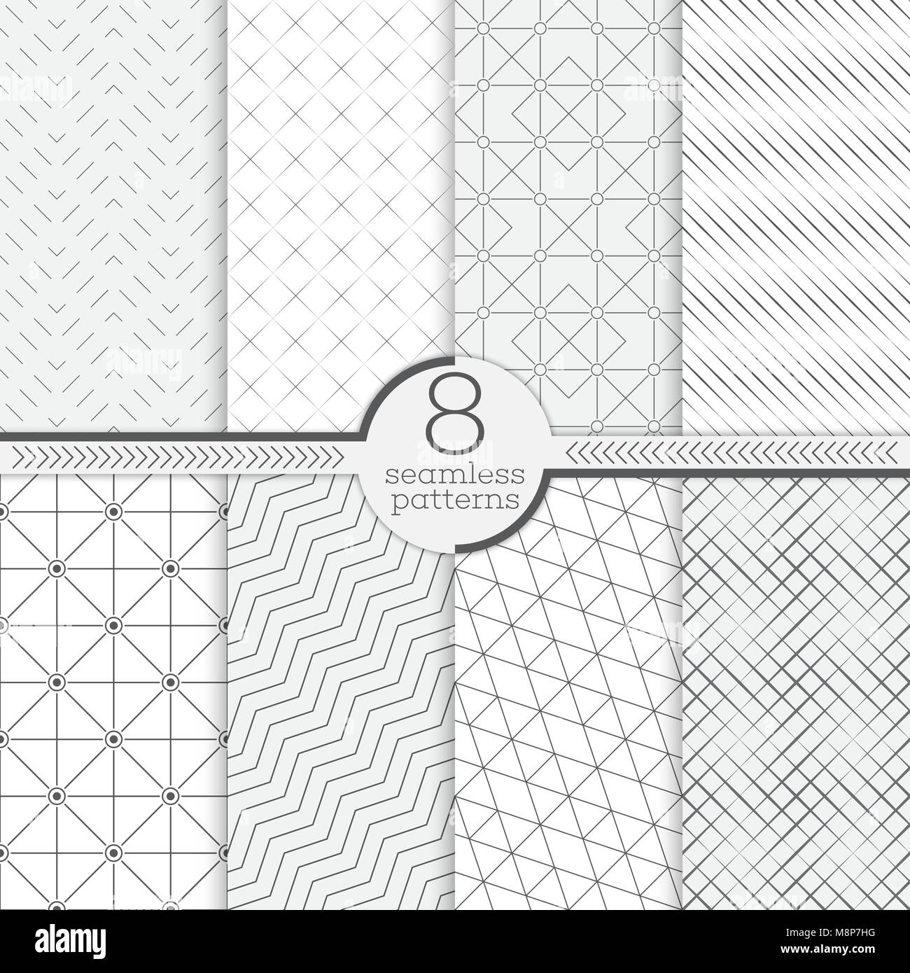 Set of seamless patterns. Collection of modern stylish textures ...