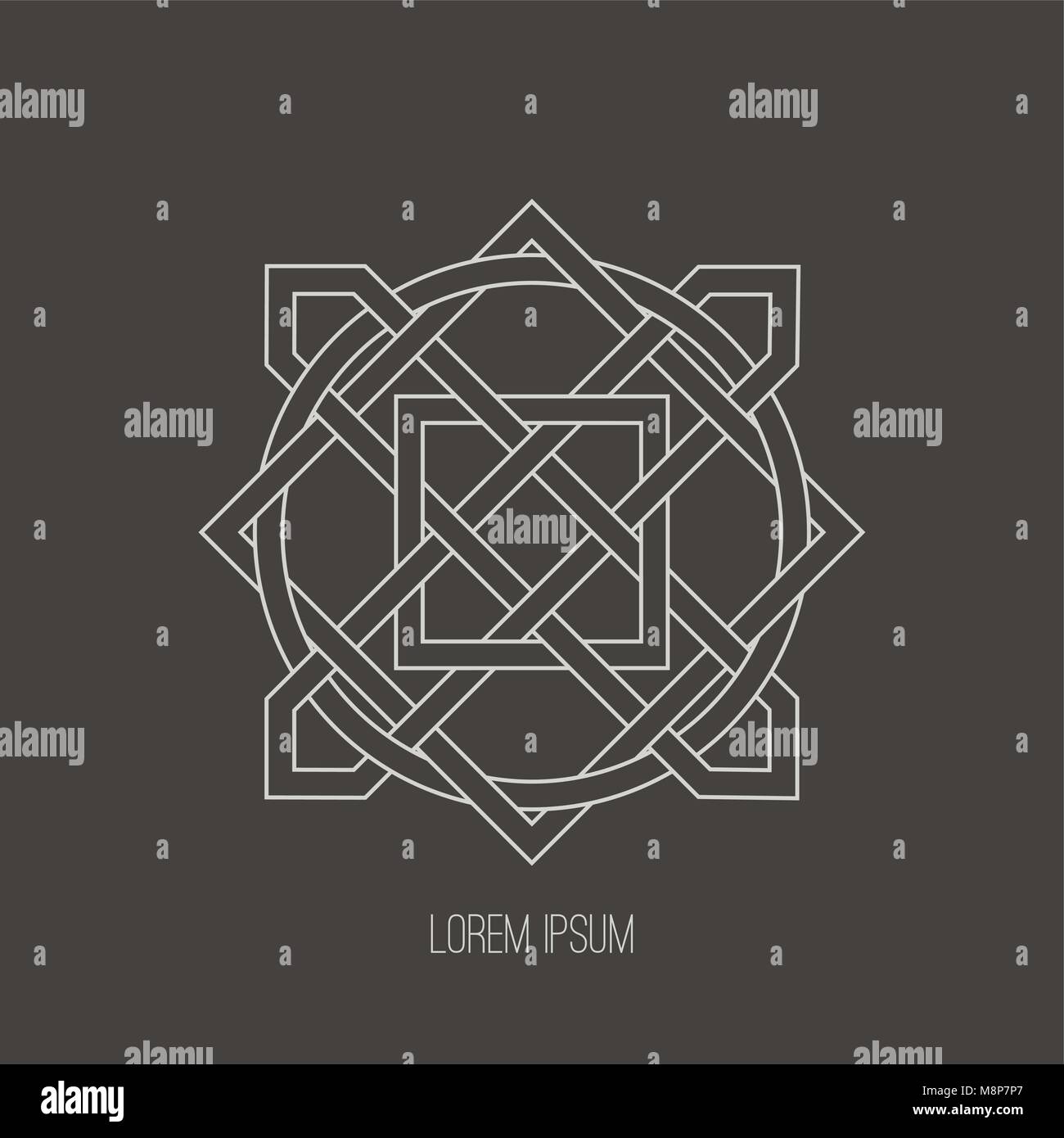 Tattoo vector elements linear Stock Vector Images - Alamy