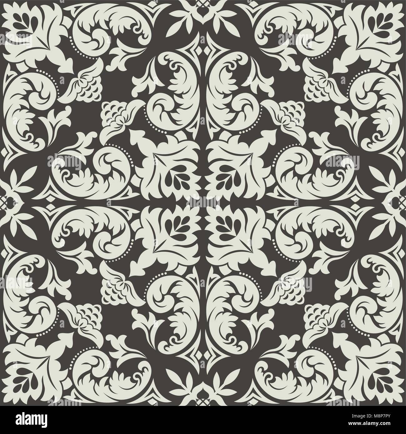 Vector seamless pattern. Luxury elegant texture of baroque style ...