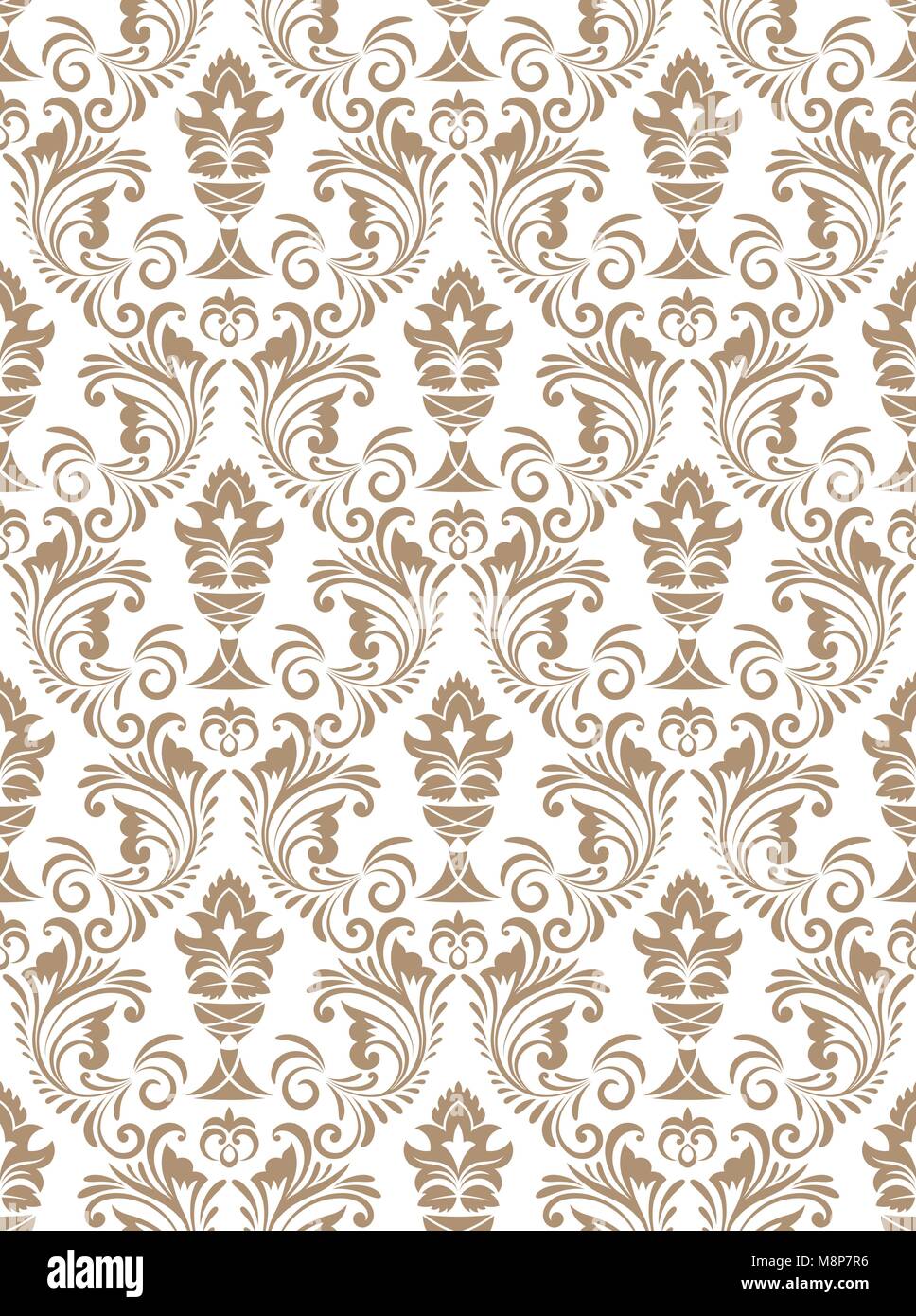 Vector seamless pattern. Luxury elegant texture of baroque style ...