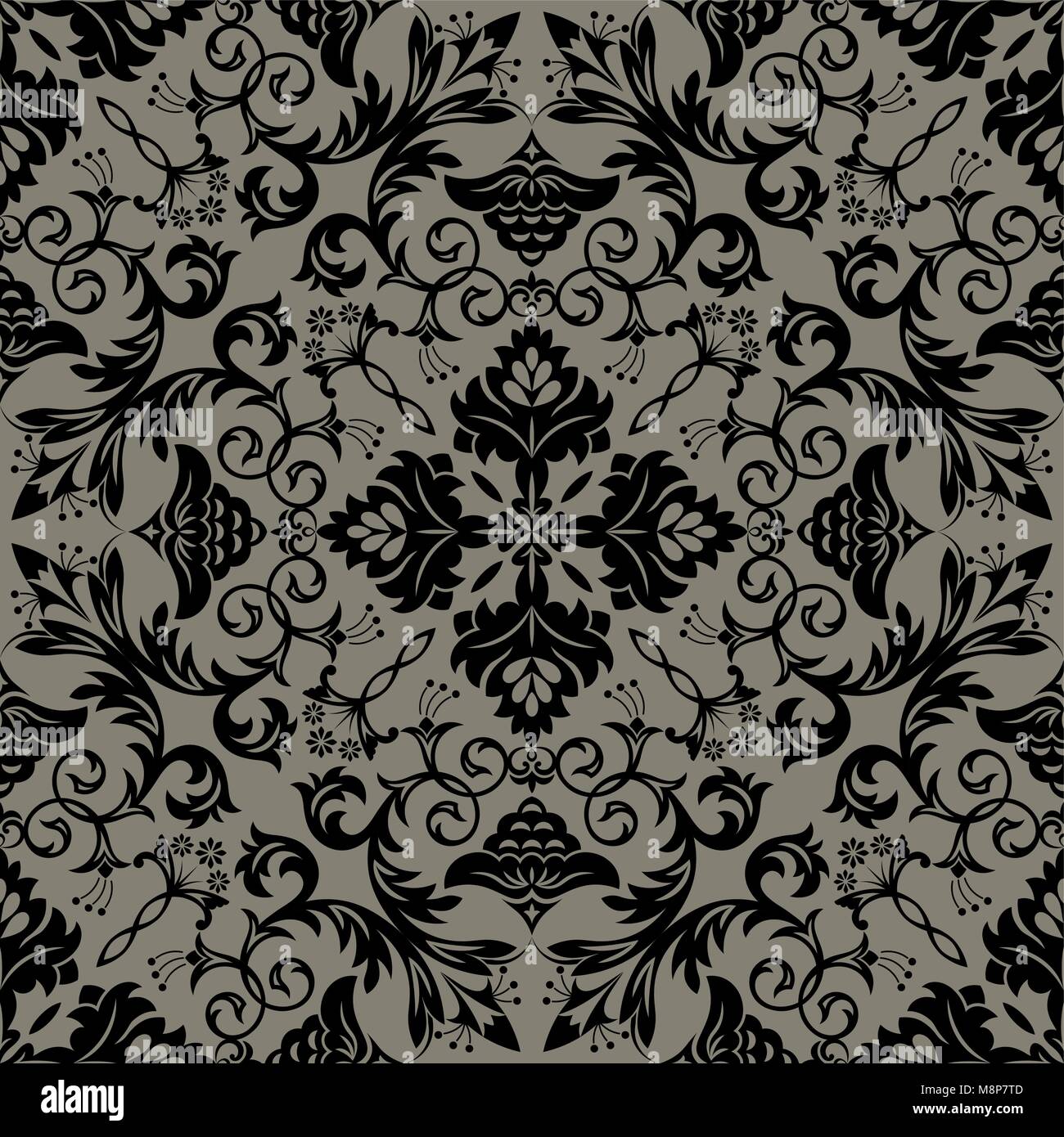 Vector seamless pattern. Luxury elegant texture of baroque style ...