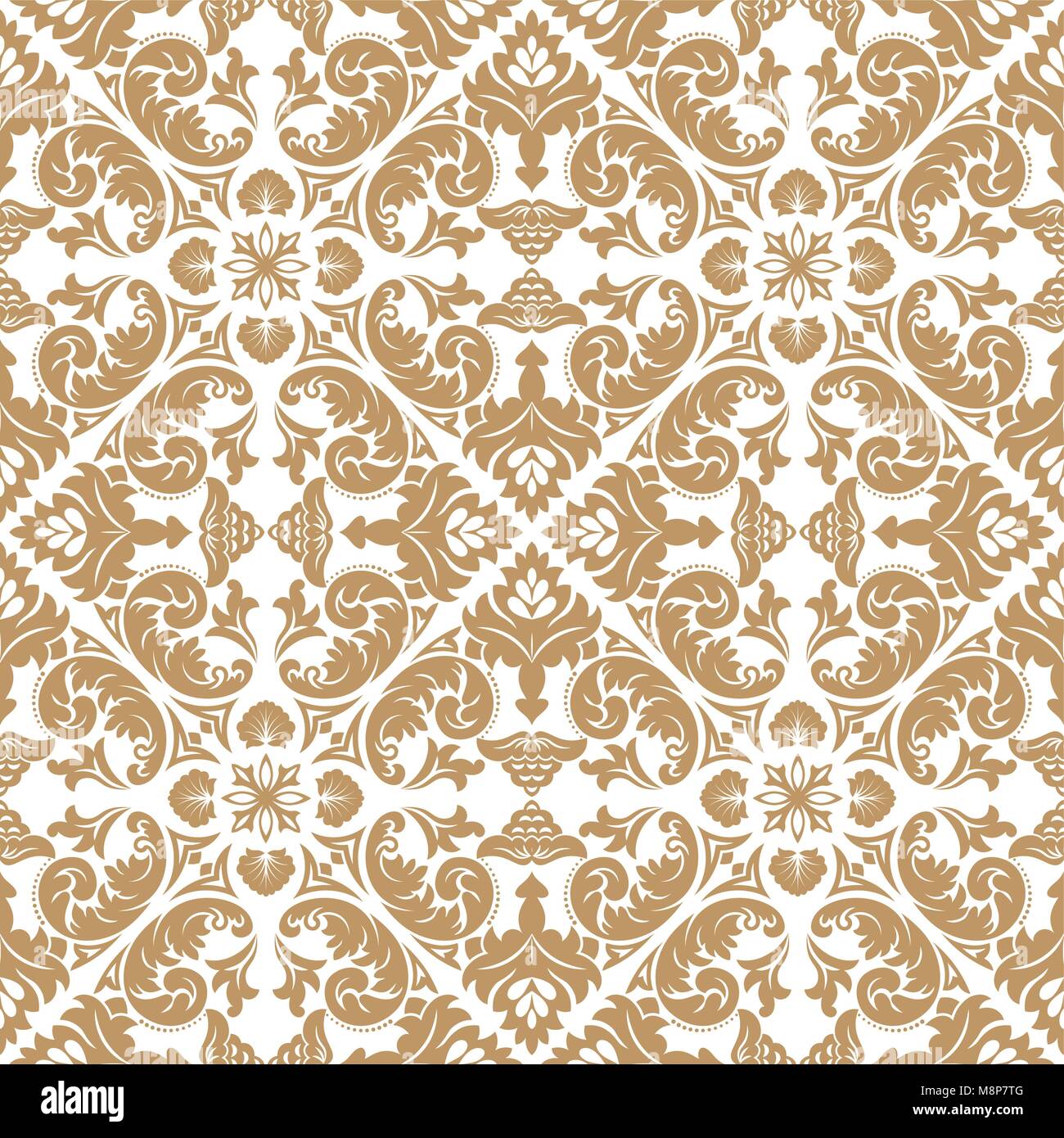 Vector seamless pattern. Luxury elegant texture of baroque style ...