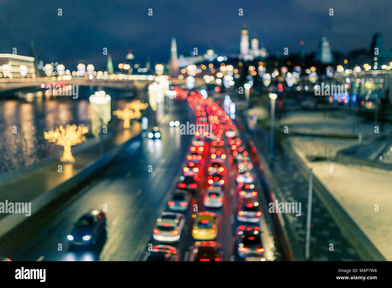 Blurred image of cars on road Stock Photo - Alamy