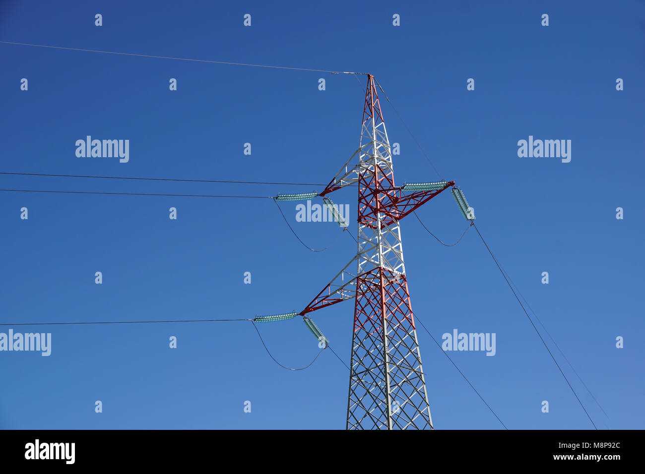 high-voltage power lines. electricity distribution . high voltage ...