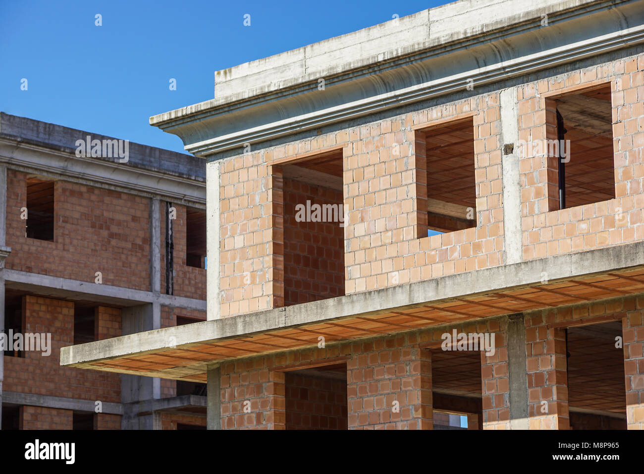 Building Site With House Under Construction Stock Photo - Alamy