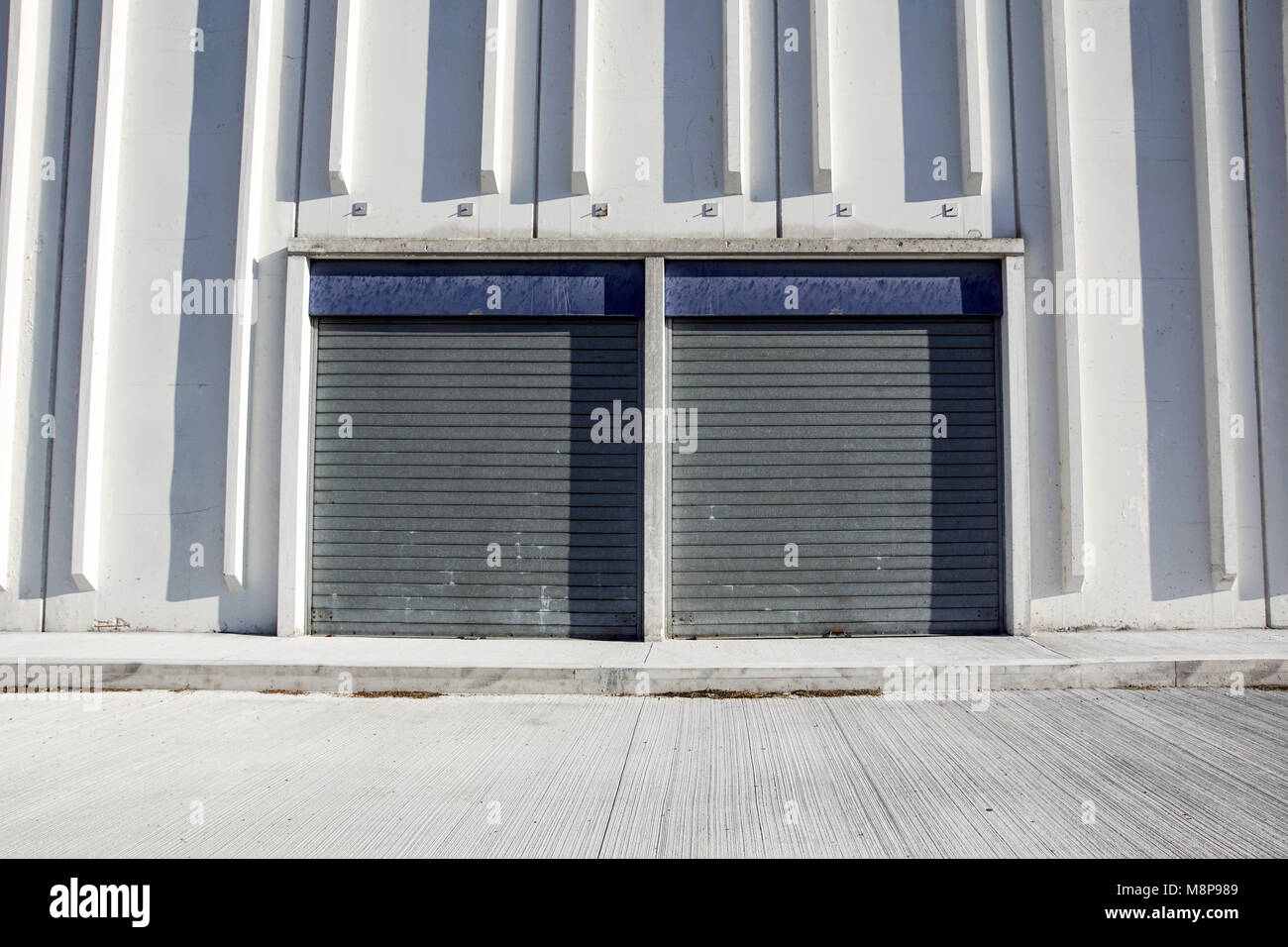 Facade of modern industrial building construction hi-res stock ...