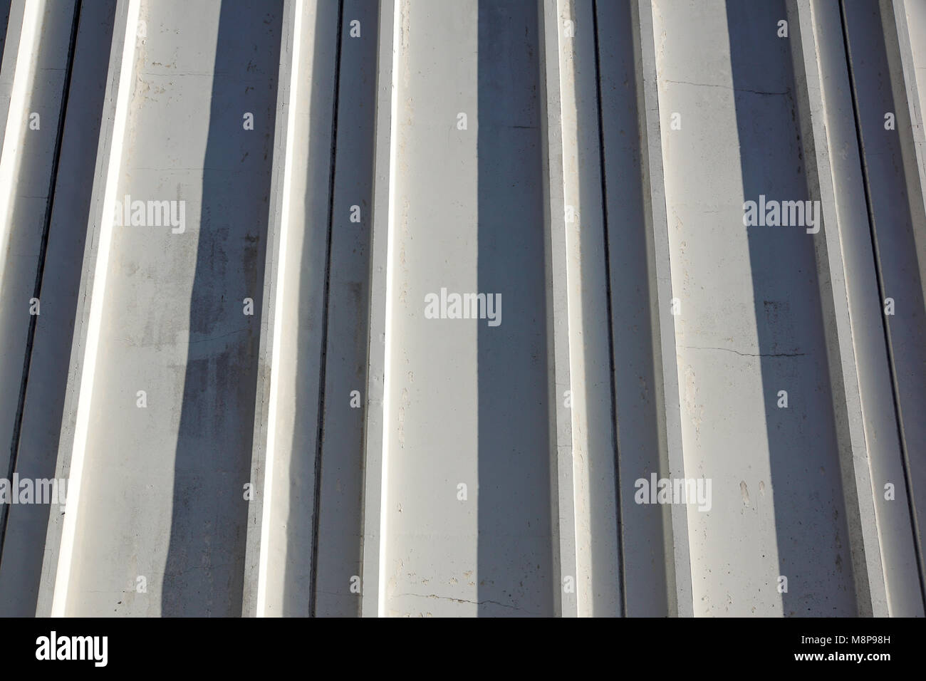 modern concrete facade. self-locking panels for industrial buildings ...