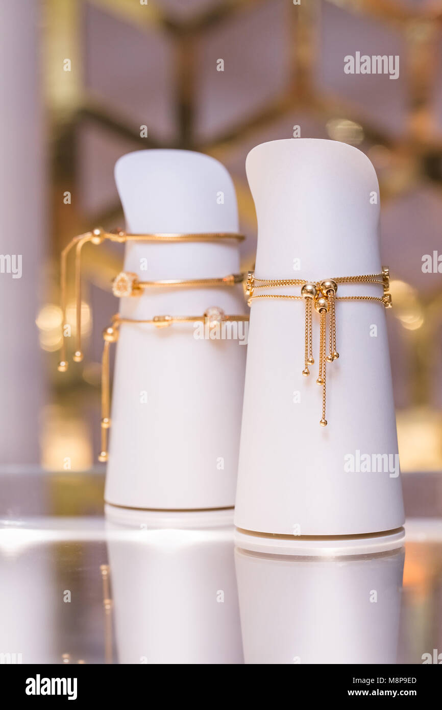 Window display metal jewellery hi-res stock photography and images - Alamy