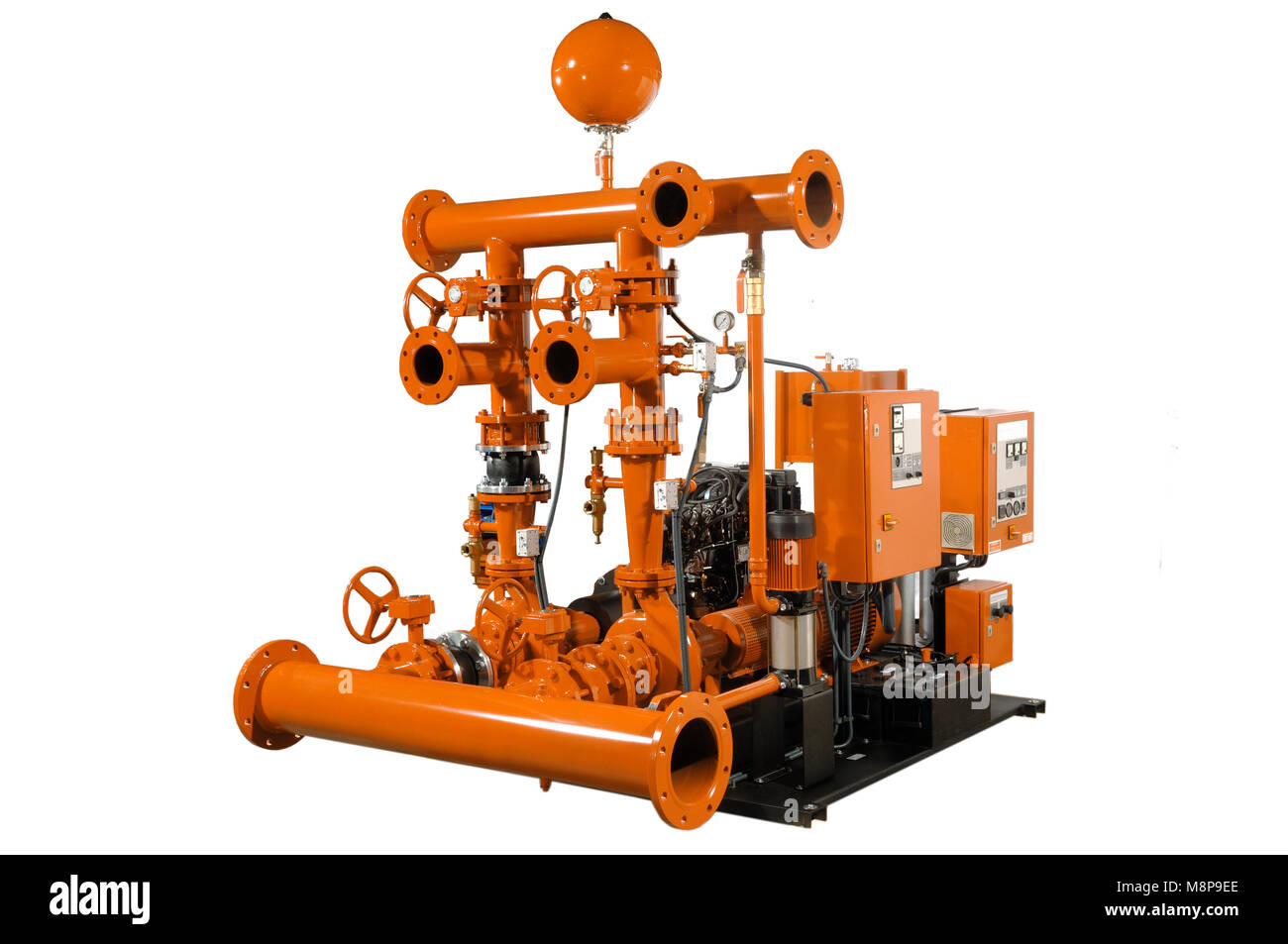 firefighting pump on white Stock Photo - Alamy