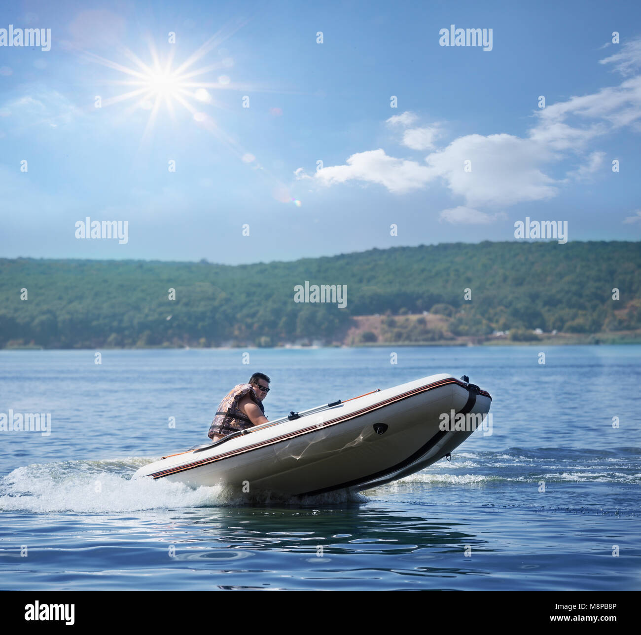 Inflatable boat rubber dock hi-res stock photography and images - Alamy