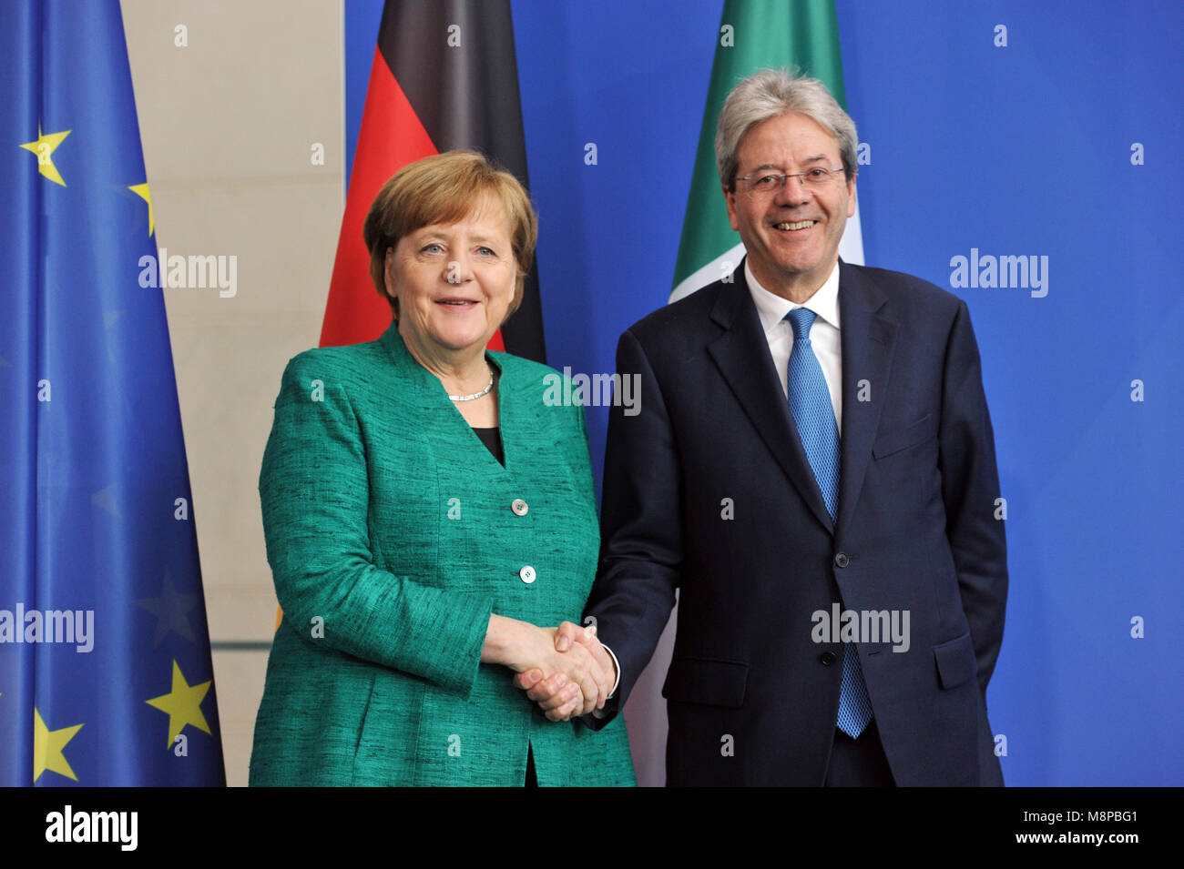 German Chancellor Angela Merkel and Italian Prime Minister Paolo ...