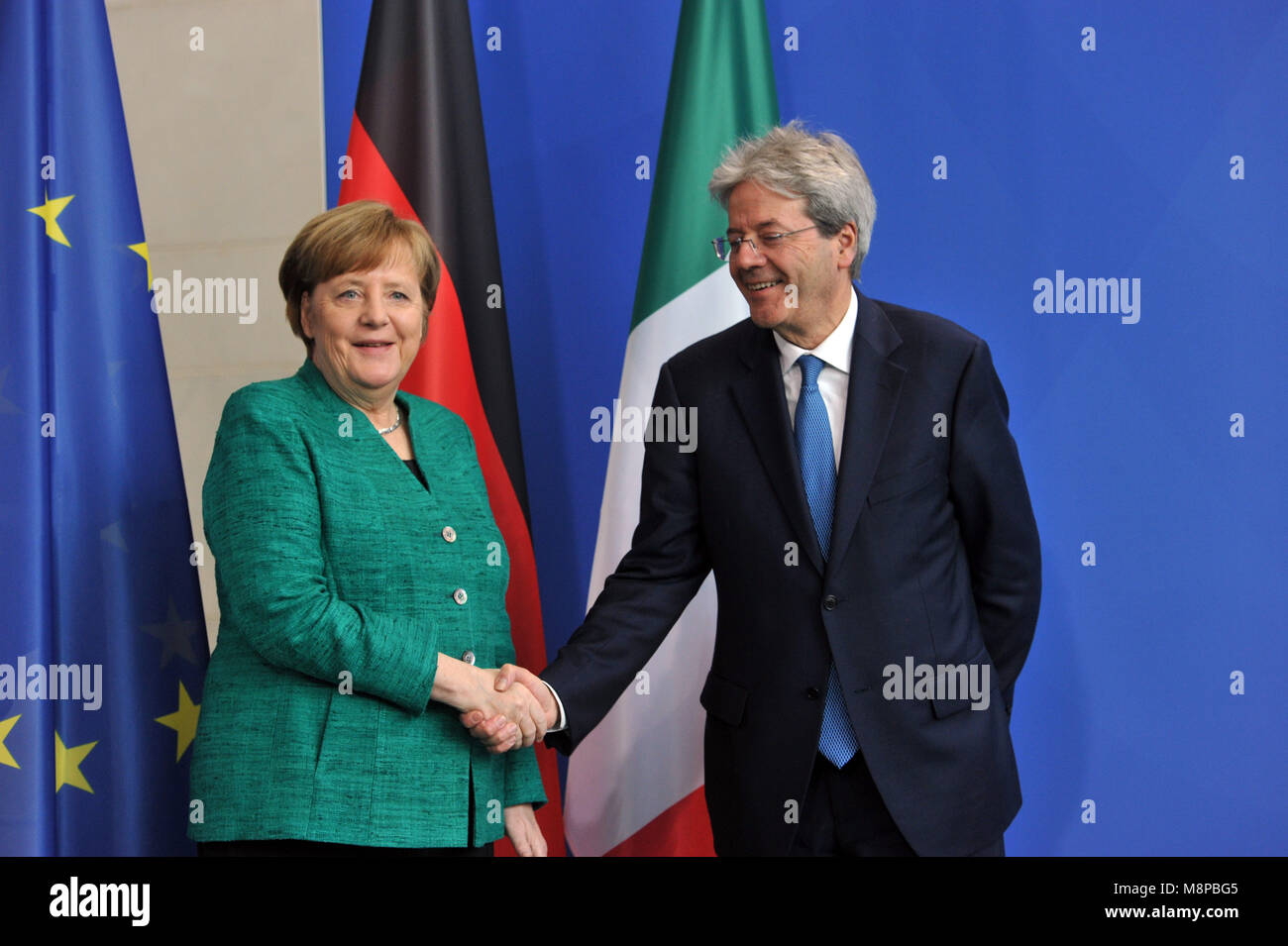German Chancellor Angela Merkel and Italian Prime Minister Paolo ...