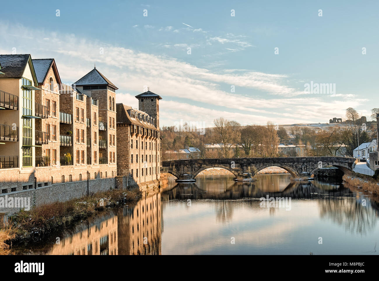 Riverside buildings, Kendal Stock Photo - Alamy
