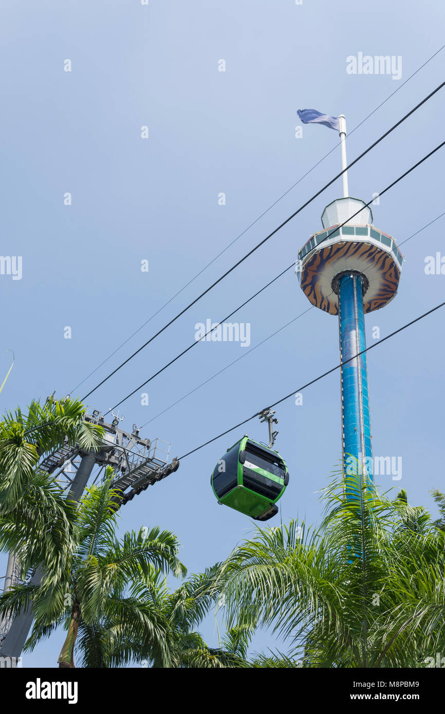 Singapore Cable Car on Sentosa Island, Central Region, Singapore Island ...