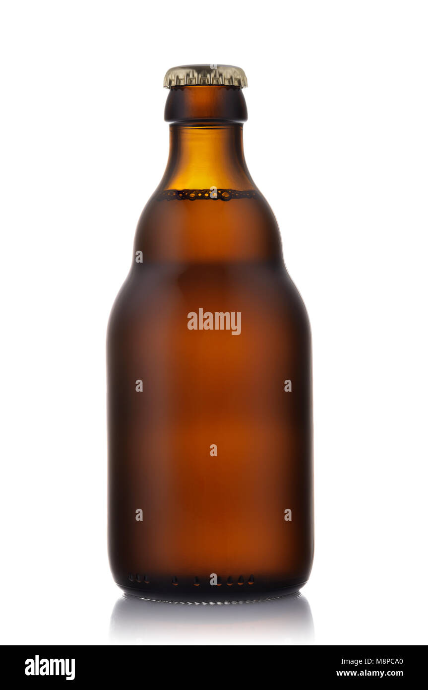 Bottle of light beer isolated on white background Stock Photo - Alamy