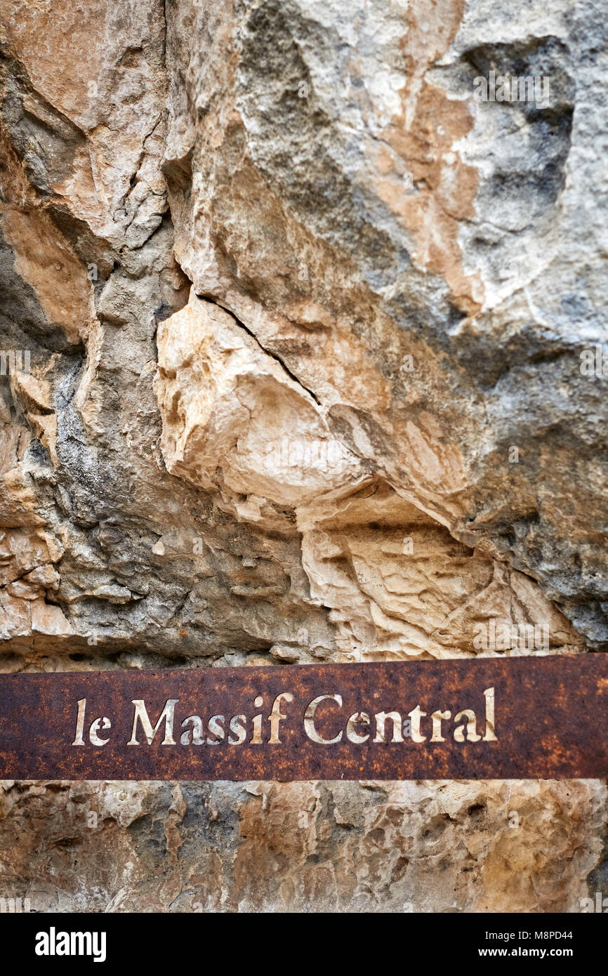 Exposed limestone rock part of the geology that forms the Massif ...